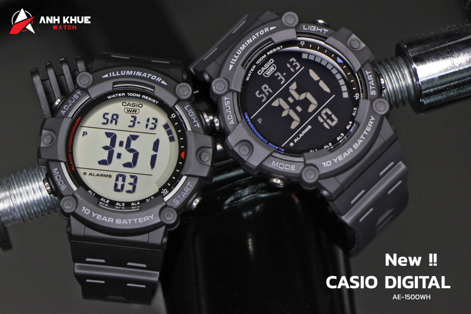 Review dòng đồng hồ Casio điện tử AE-1500 mới ra mắt